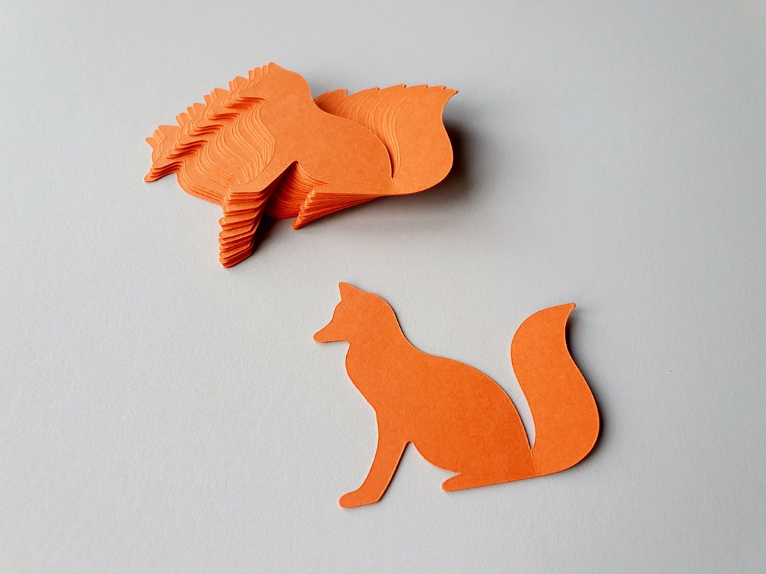 Fox Cut Out, MULTIPLE SIZES, 20 Pieces, Fox Die Cut, Paper Fox Die Cut ...