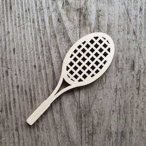 Tennis Racket Shape, 3" - 20", Laser Cut, Unfinished Wooden Cutout ...