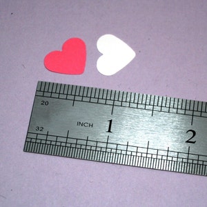 100 Small Paper Hearts, Die Cut Heart, Die Cut Paper Hearts, Heart ...