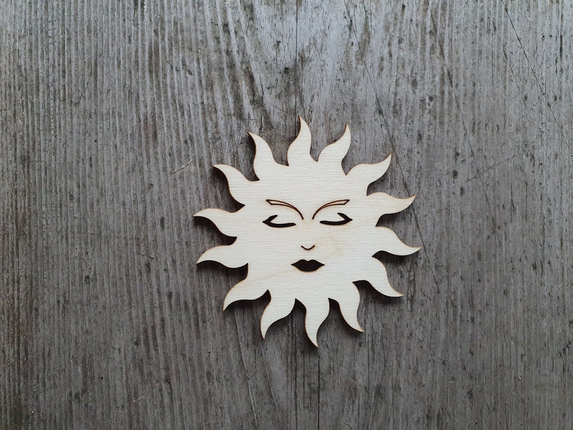 Sun With Face Shape 3 20 Laser Cut Sun Shape - Etsy