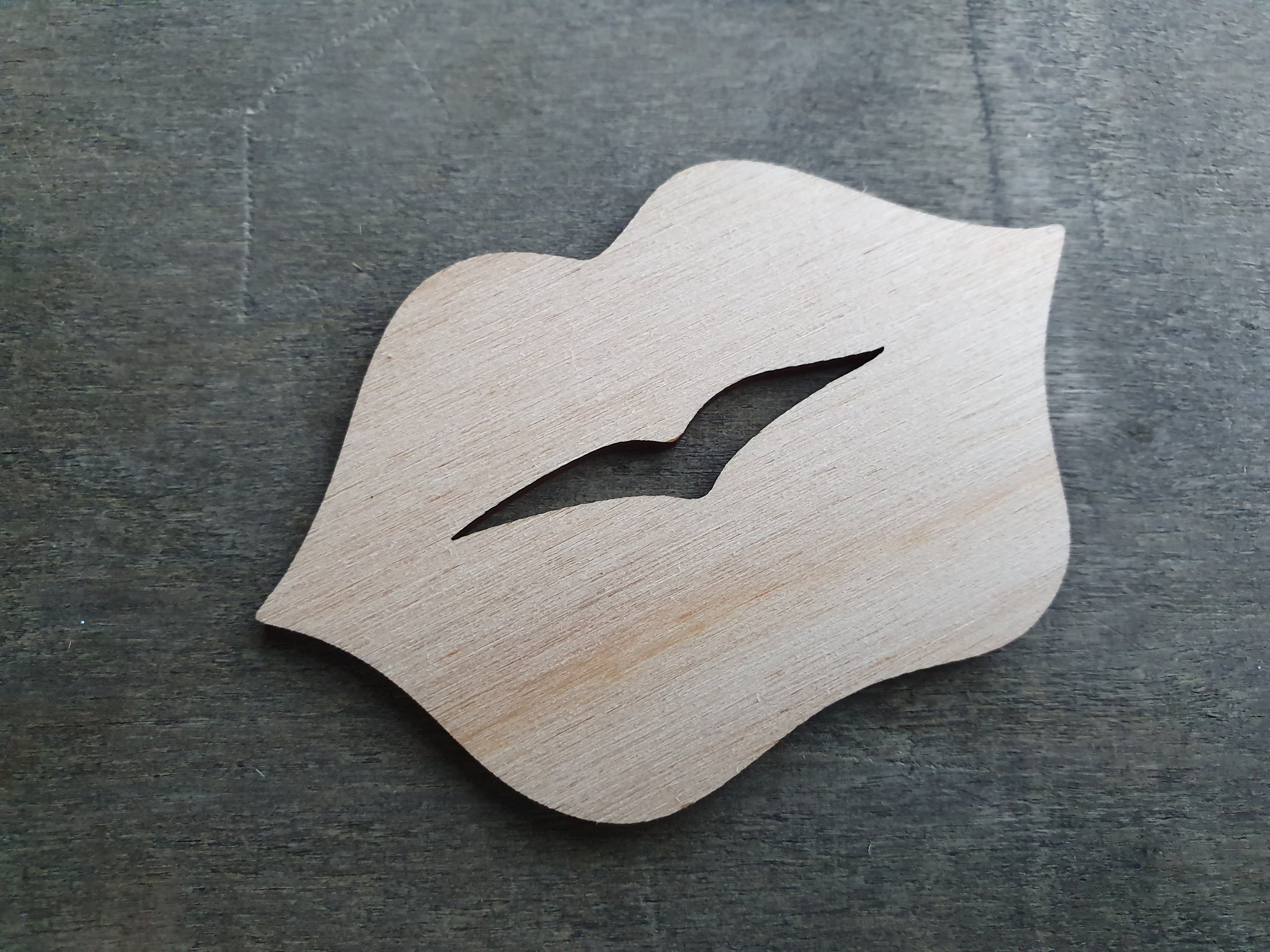 Lips cut out 3 20 Wooden cutouts for crafts | Etsy