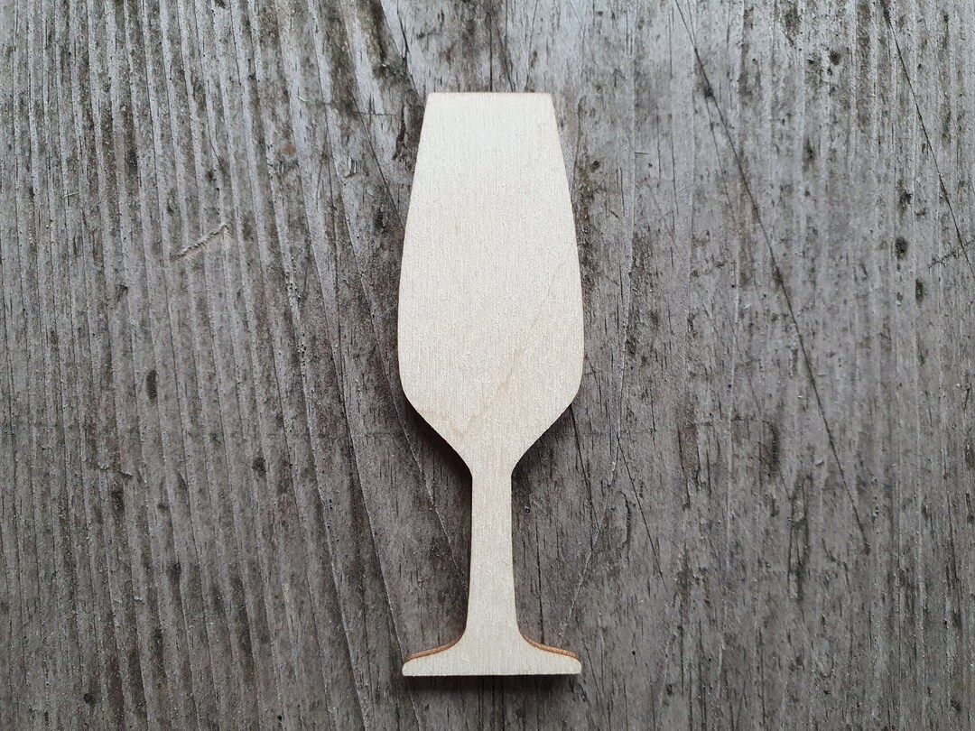 Champagne Glass Shape, MULTIPLE SIZES, Glass Cut Out, Laser Cut ...