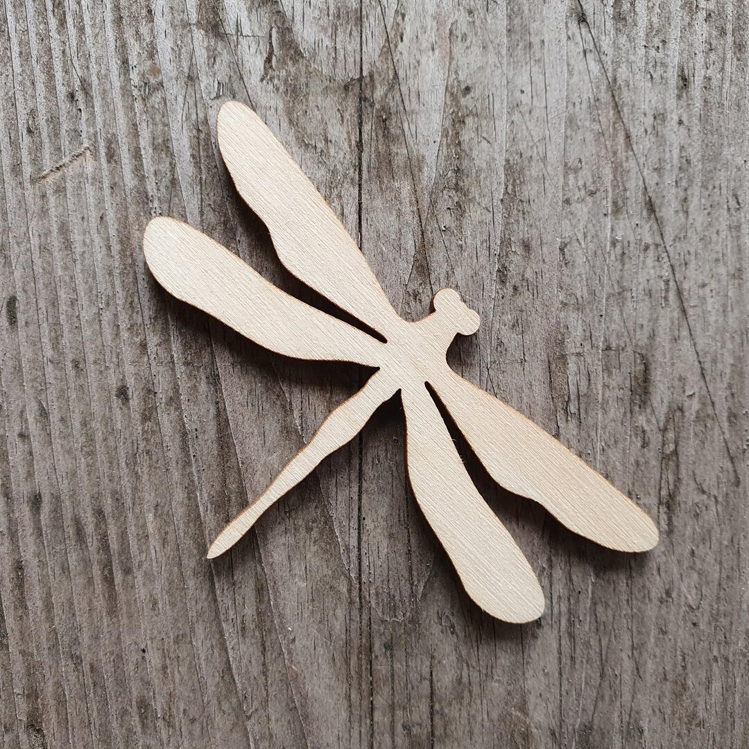 Dragonfly Shape, MULTIPLE SIZES, Laser Cut, Unfinished Wood, Cutout ...
