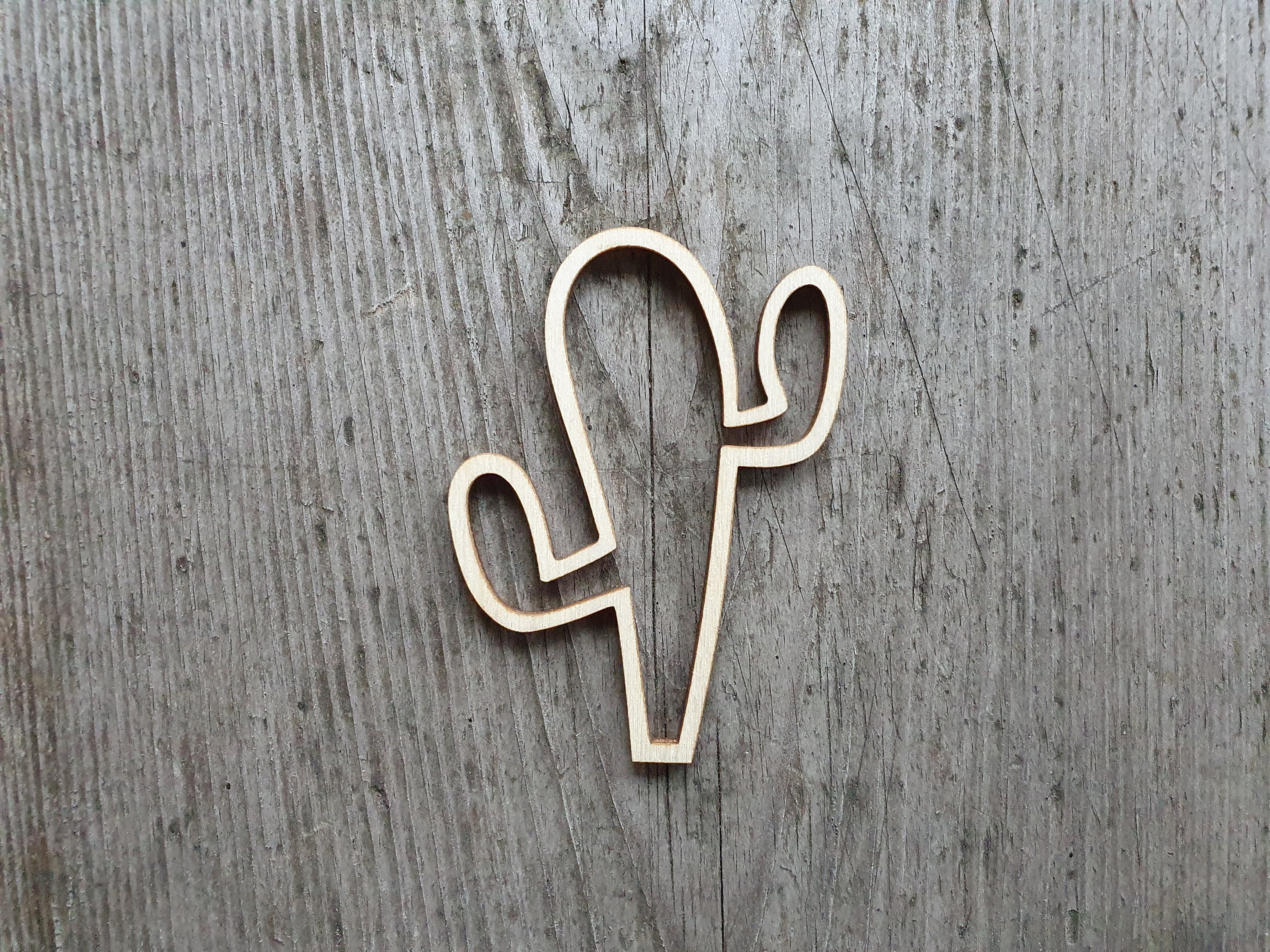 Cactus Outline Shape 3 20 Cactus Cut Out | Etsy
