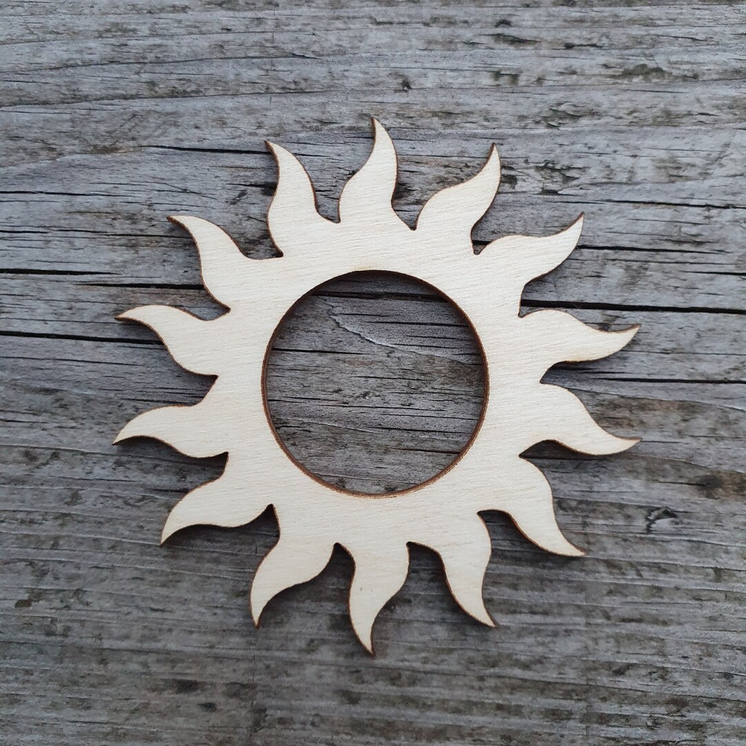 Sun Shape, 2"- 20", Sun Cut Out, Laser Cut Sun Shape, Unfinished Wood ...