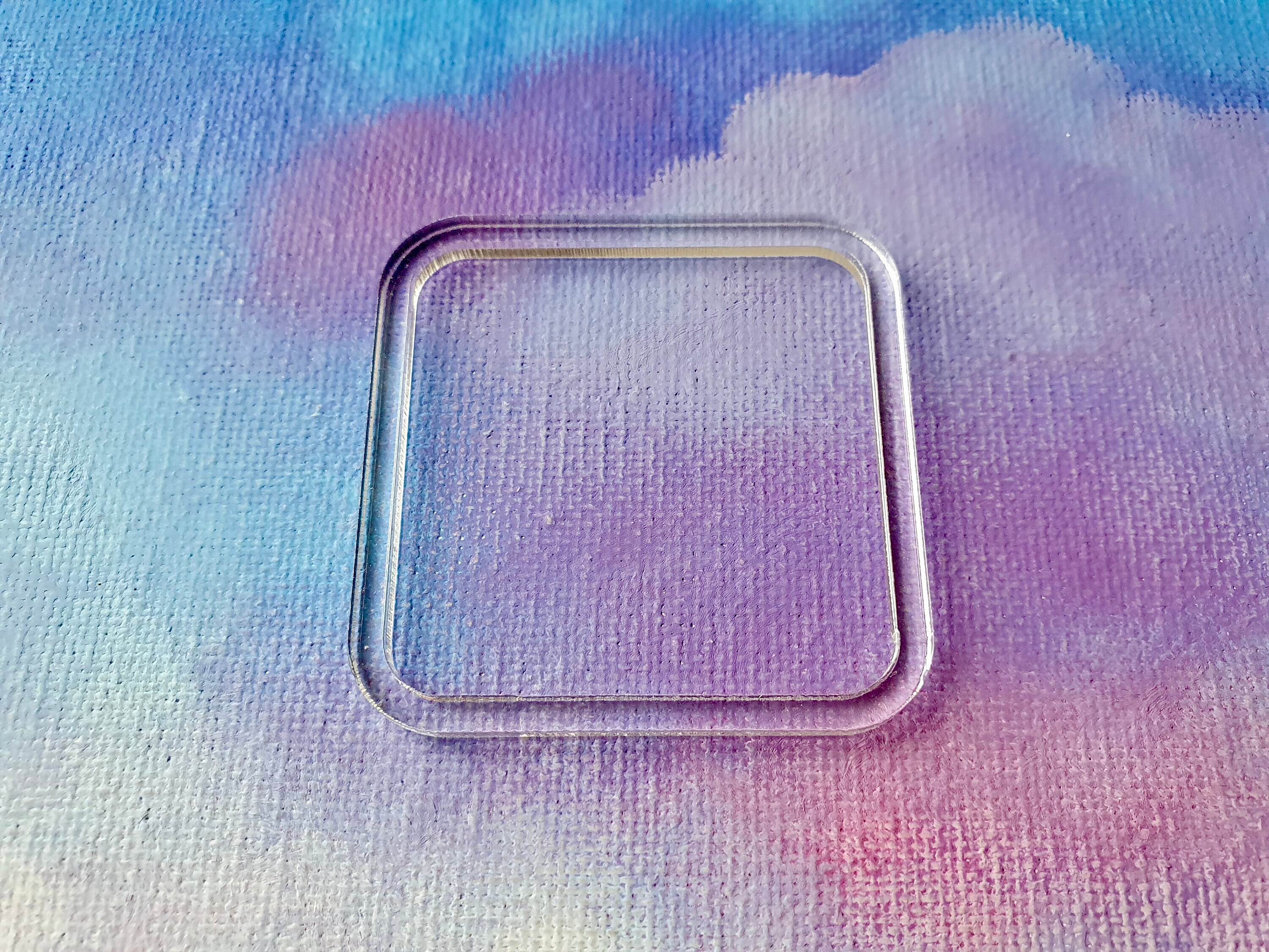 Clear Acrylic Rounded Square Outline Shape 1 - Etsy