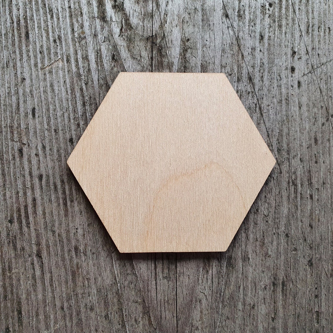 Wooden Hexagon Shape, 2" - 20", Hexagon Cutouts, Honeycomb Cut Out ...