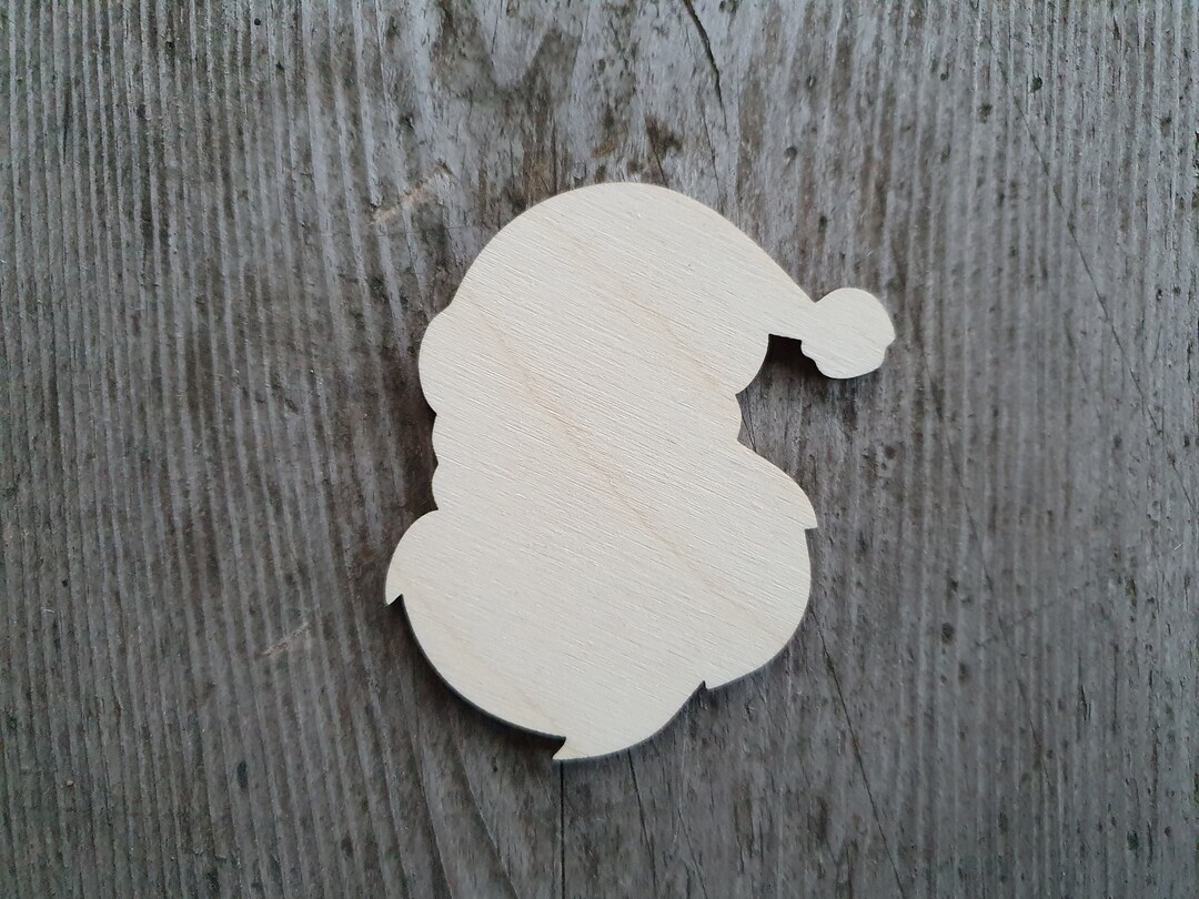 Wooden Santa Head Shape, 3"- 20", Santa Head Cut Out, Wooden Cutout ...