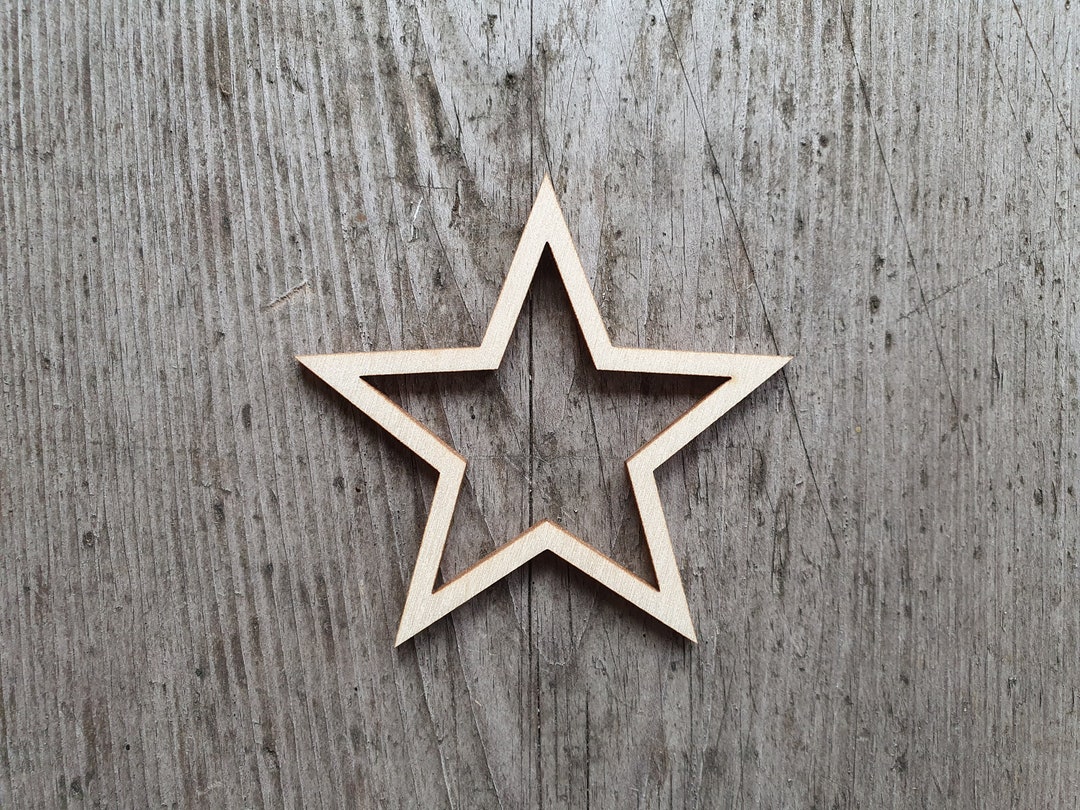 Star Outline Shape, 3 20, Star Cut Out, Laser Cut Star Outline ...