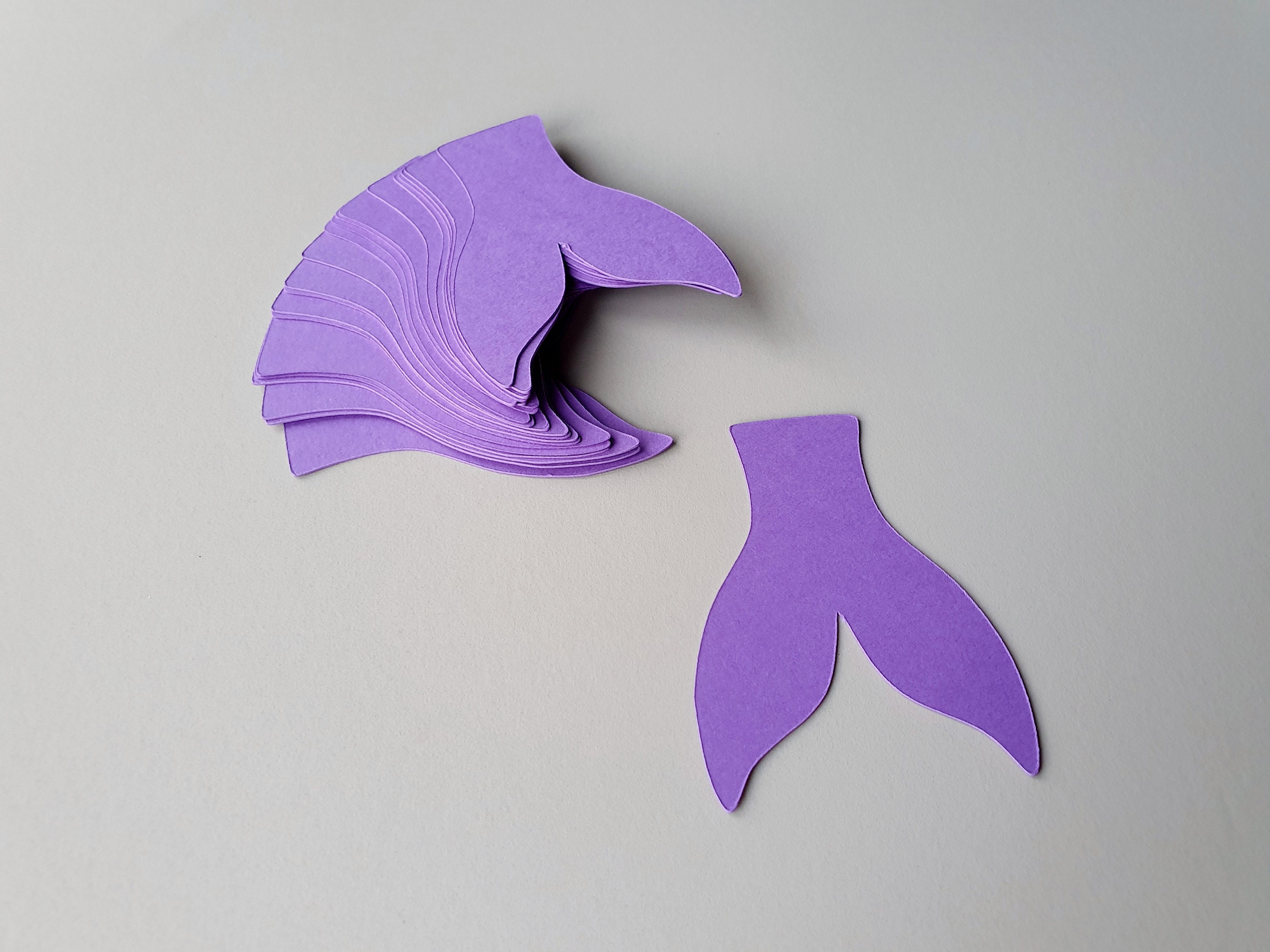 Mermaid Tail Cutout, MULTIPLE SIZES, 20 Pieces, Mermaid Tail Die Cuts ...