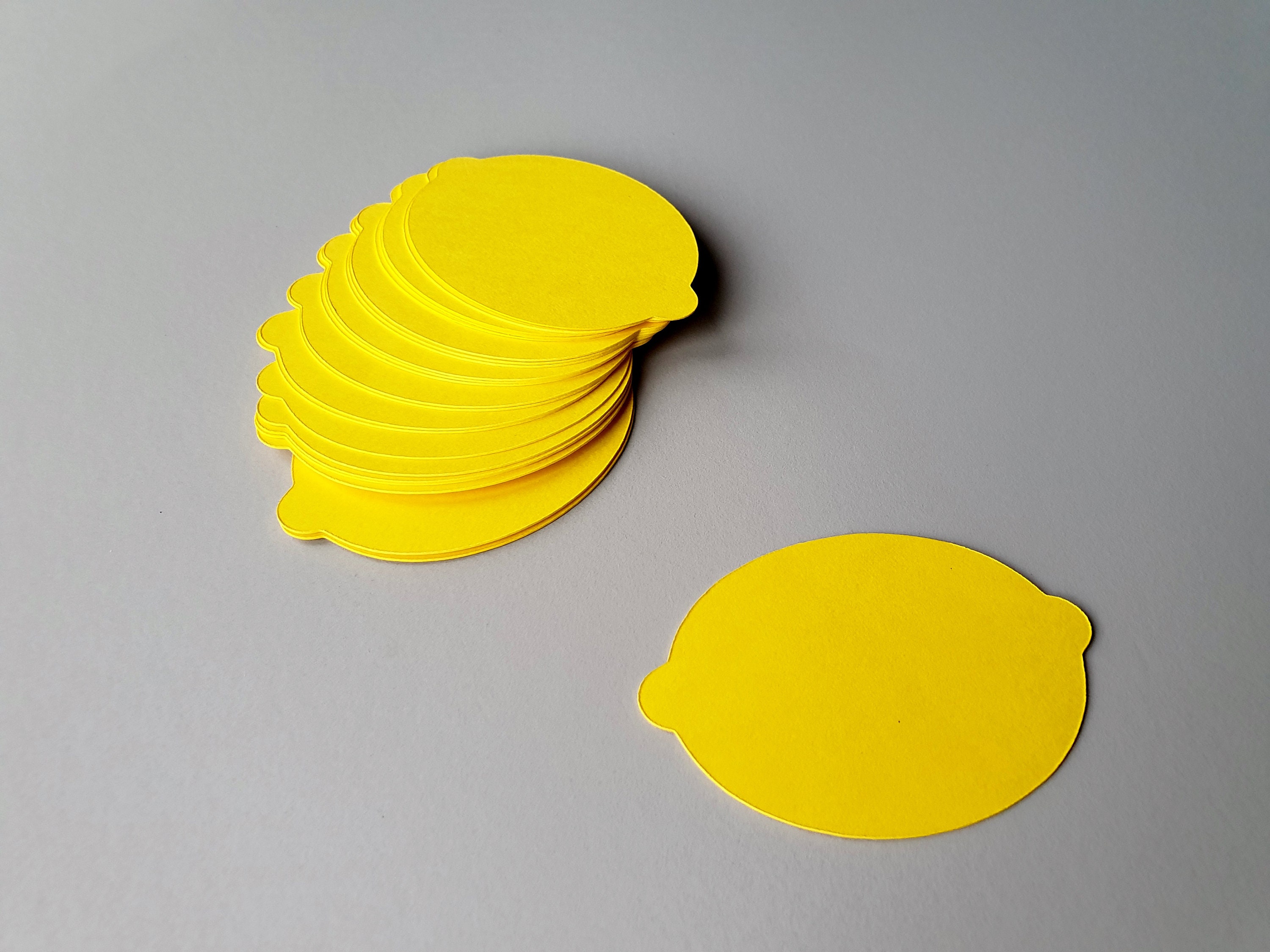 Lemon Cut Out, MULTIPLE SIZES, 20 Pieces, Lemon Cutouts, Lemon Die Cuts ...