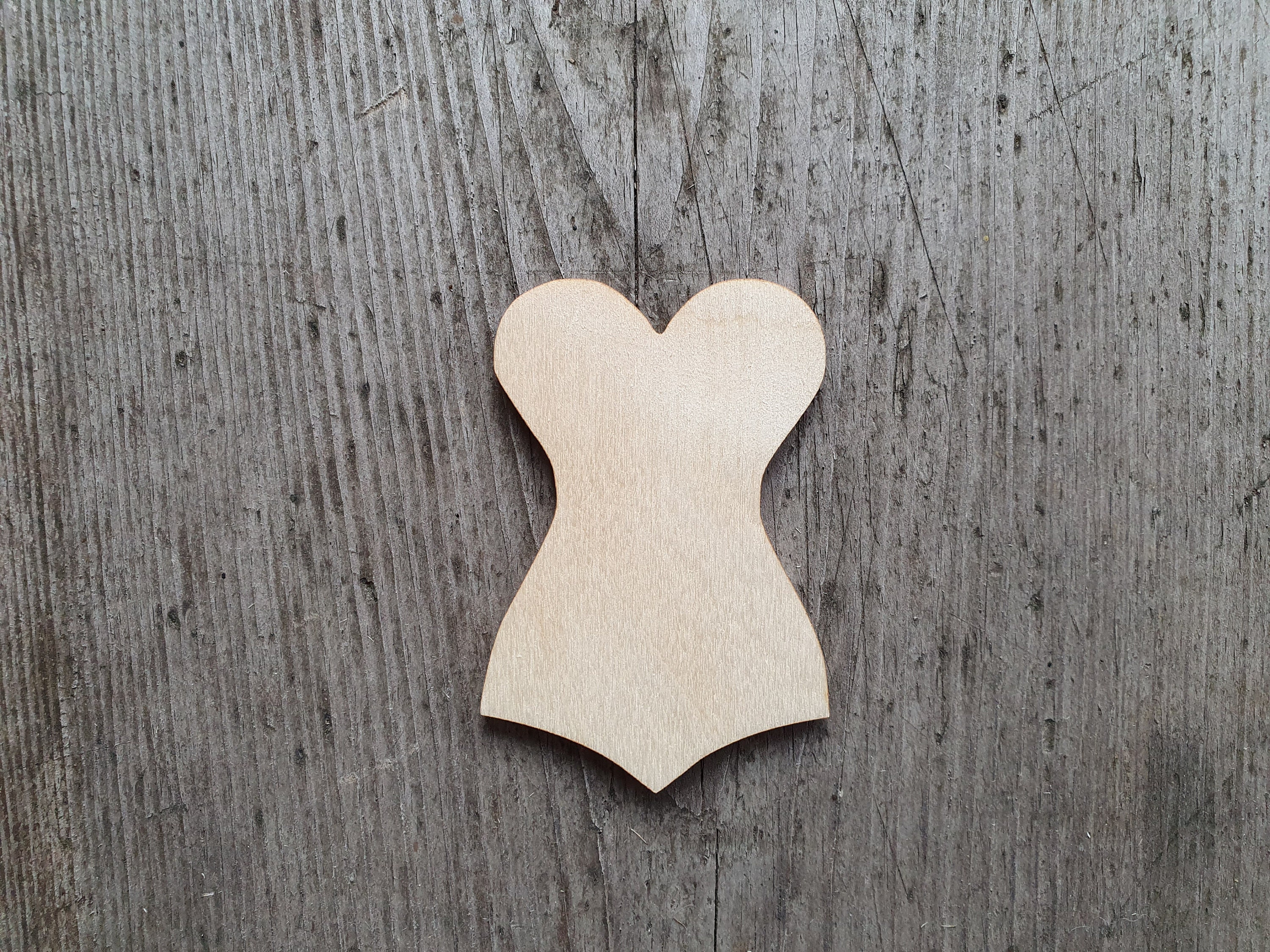 Corset Shape MULTIPLE SIZES Wooden Cutouts Laser Cut Shapes | Etsy