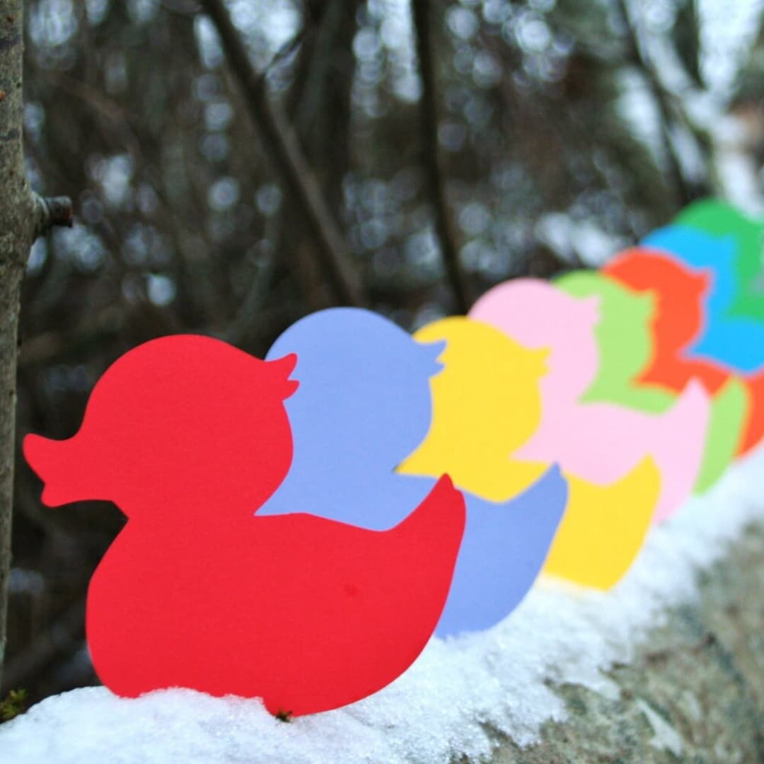 Paper Ducks, 20 Pcs, MULTIPLE SIZES, Duck Die Cut, Duck Baby Shower ...
