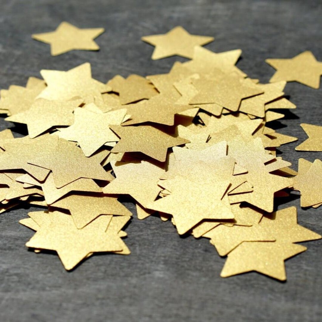 Paper Stars, CHOOSE SIZE, Gold or Silver Paper Stars, Star Cutouts - Etsy