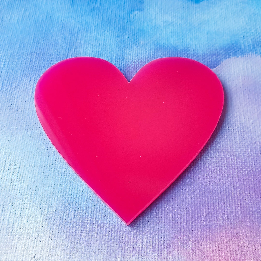 Acrylic Heart Shape, 2" - 20", CHOOSE COLOR, Acrylic Cutout Shapes for ...
