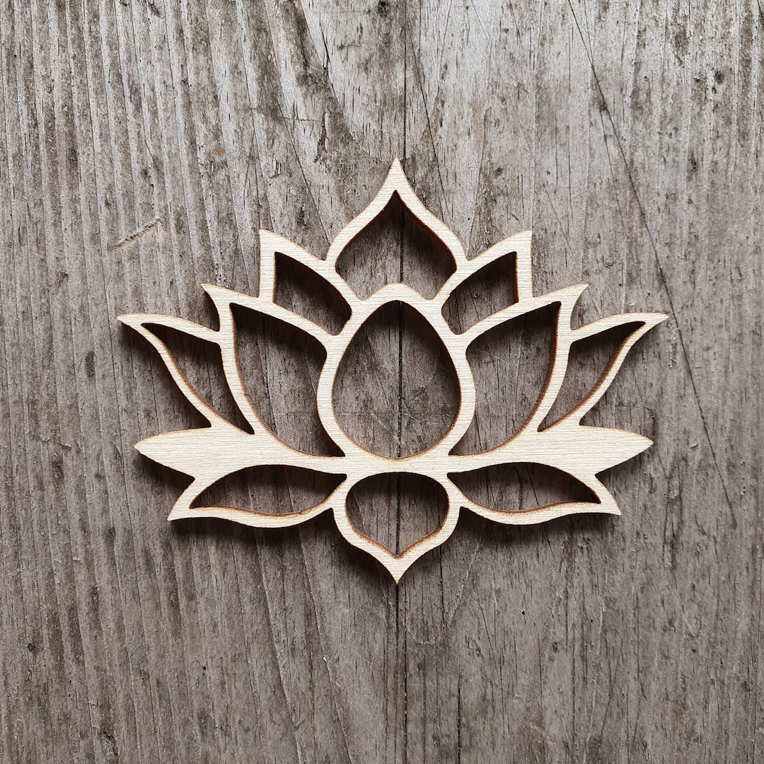 Lotus Flower Shape, 3" - 20", Lotus Flower Cut Out, Laser Cut Lotus ...