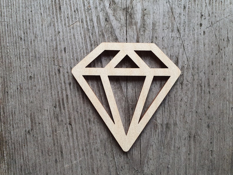 Diamond Shape MULTIPLE SIZES Diamond Cut Out Shape Wooden - Etsy