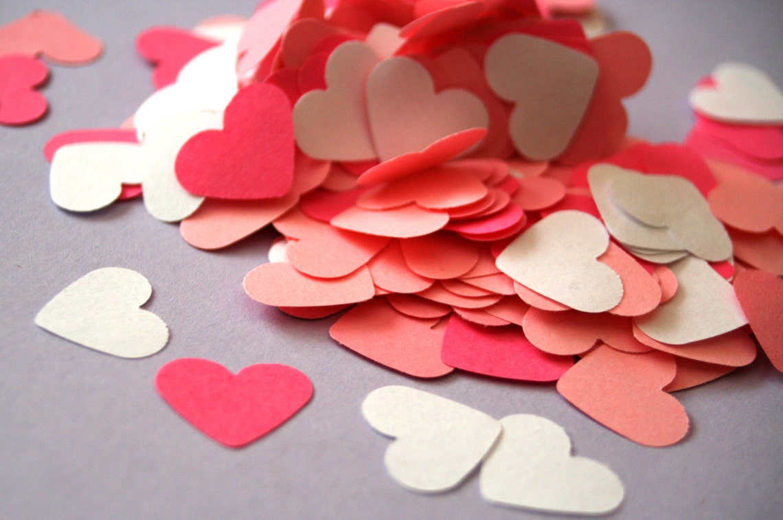 100 Small Paper Hearts Die Cut Heart Die Cut Paper Hearts - Etsy