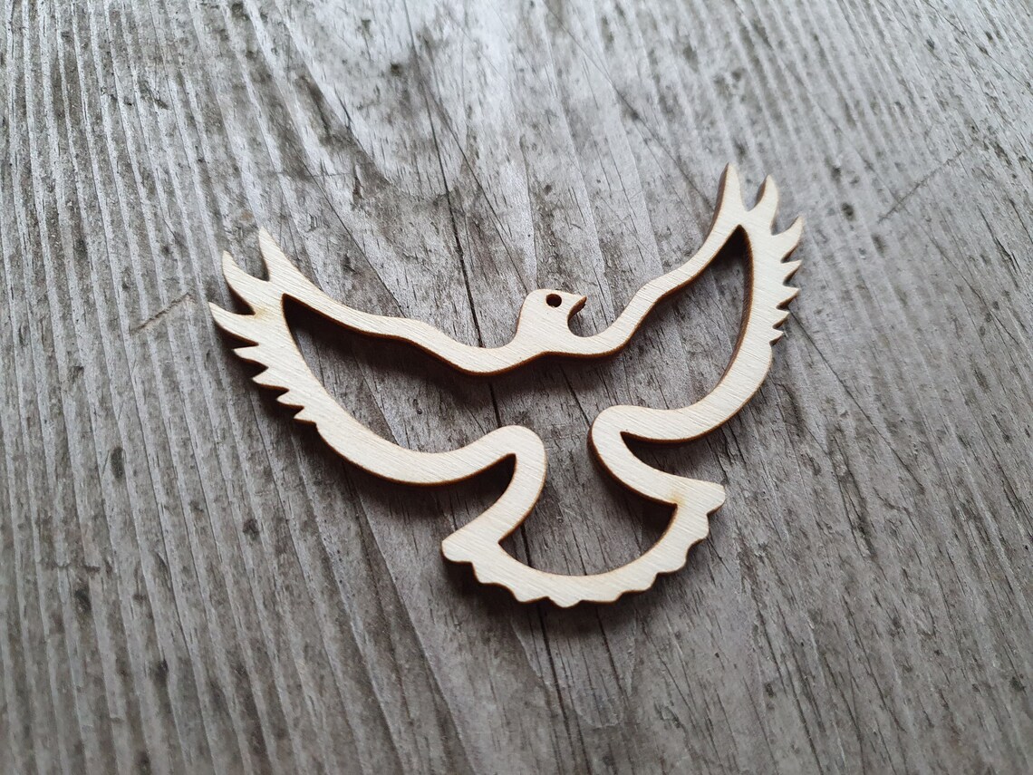 Dove Outline Shape 3 20 Dove Cut Out Laser | Etsy