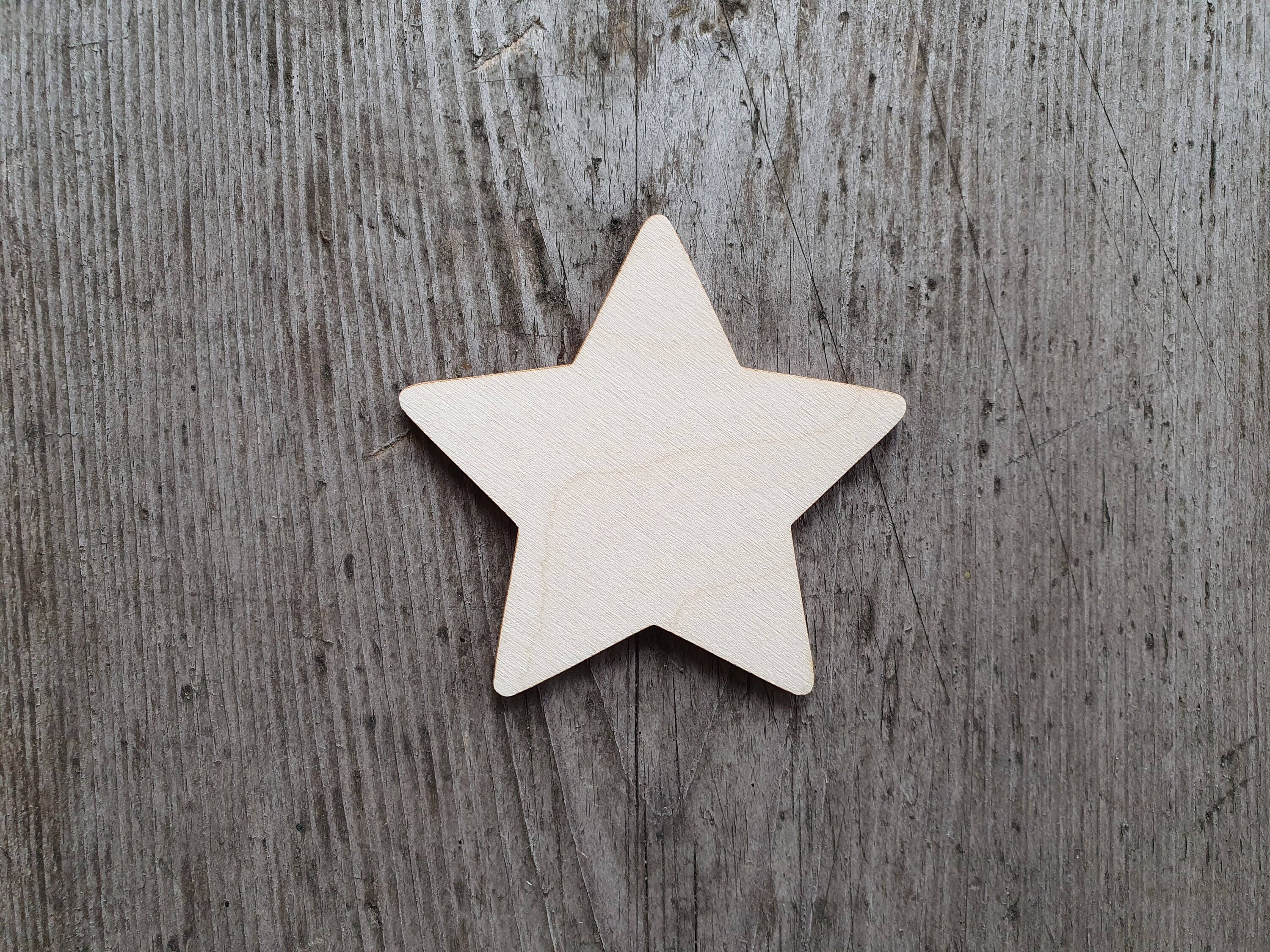 Star Shape 3 20 Star Cut Out Unfinished Wood | Etsy