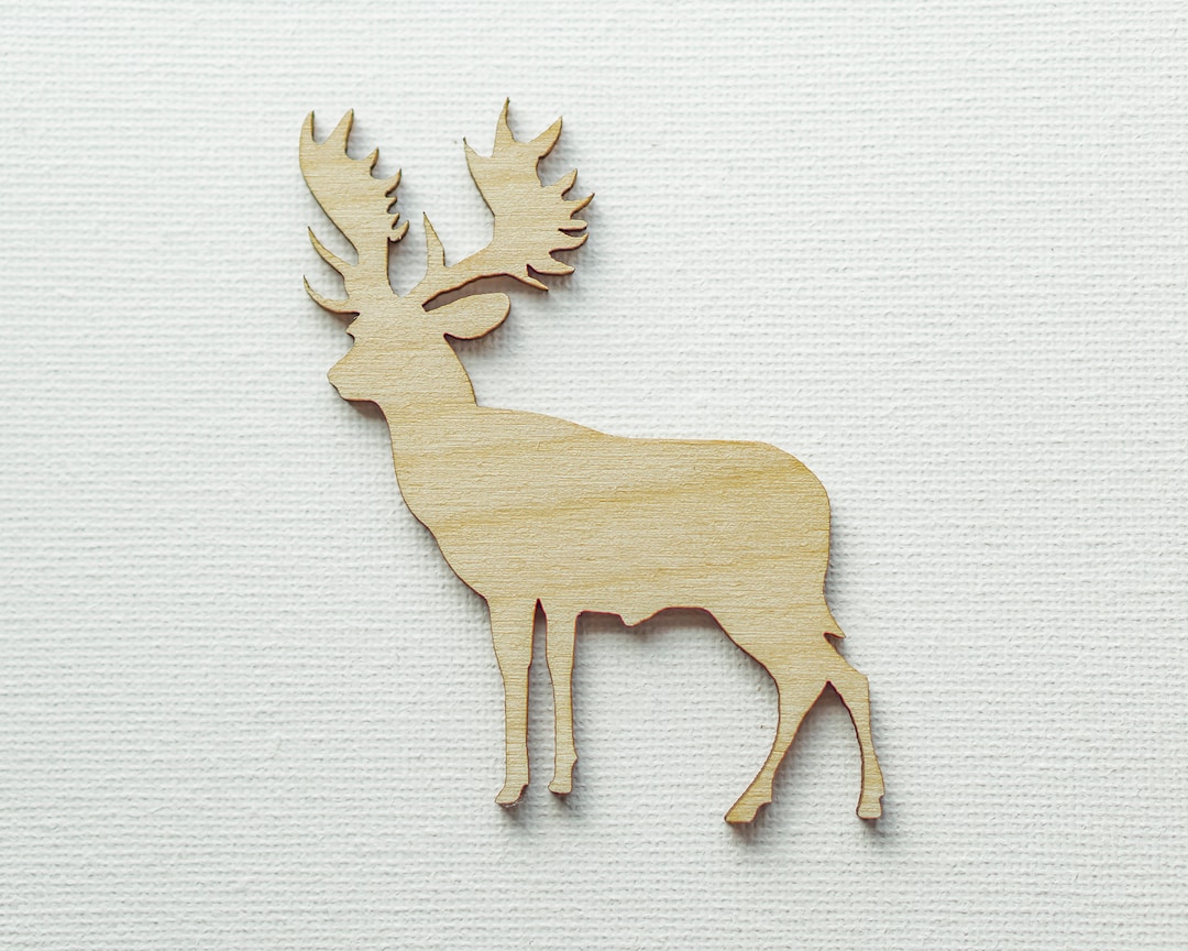 Moose Shape, 3" - 20", Laser Cut, Unfinished Wood, Cutout Shapes for ...