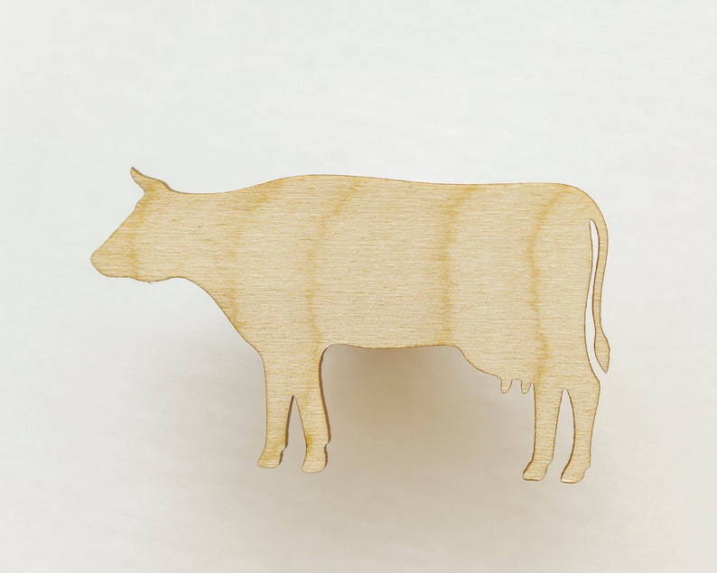 Cow Shape MULTIPLE SIZES Laser Cut Unfinished Wood Cutout - Etsy