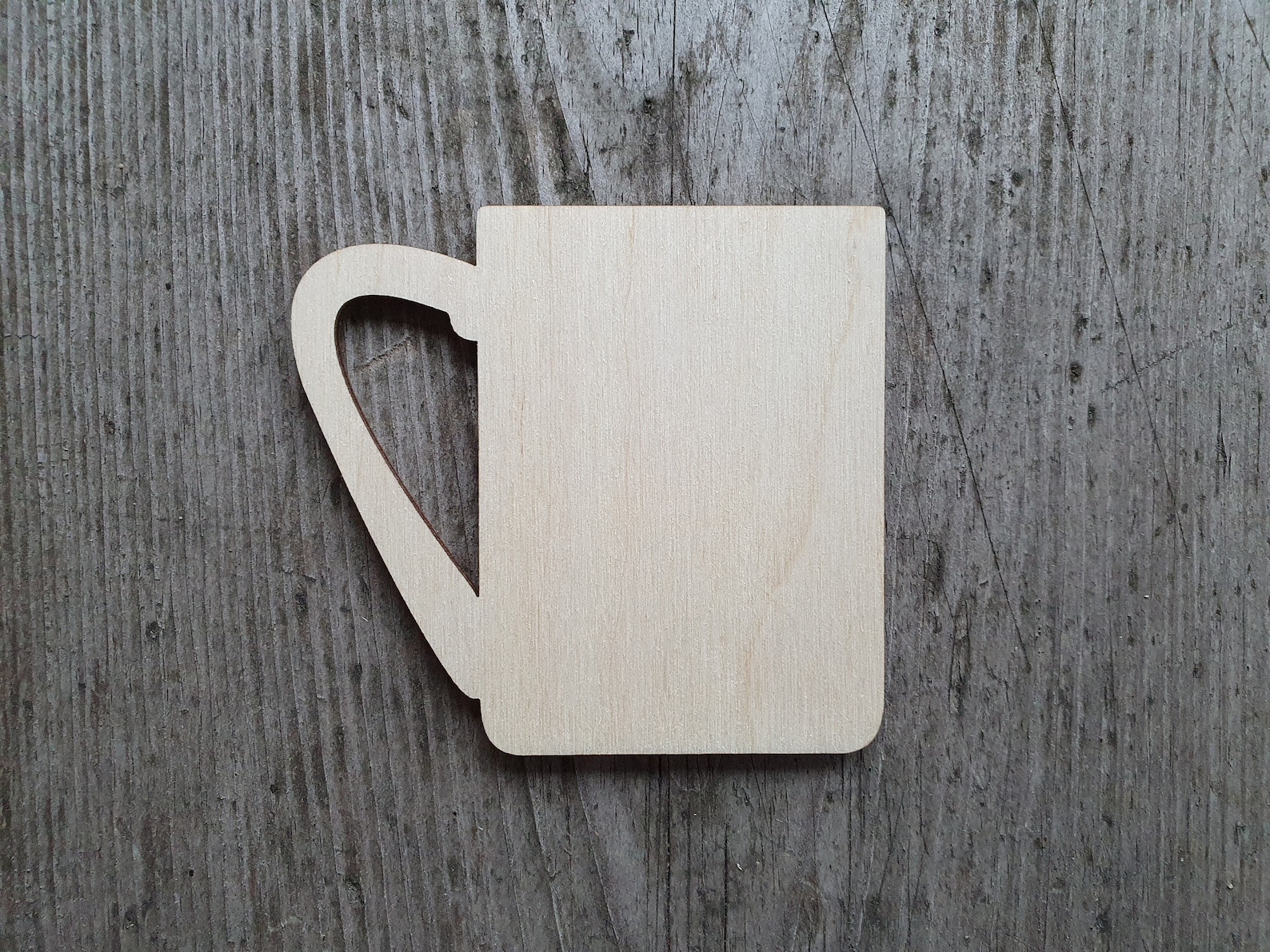 Coffee Mug Shape, 3" - 20", Wooden Coffee Mug Cut Out Shape, Laser Cut ...