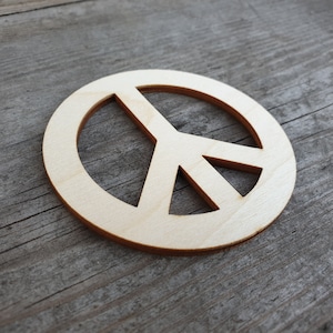 Wooden PEACE Sign Shape for Creative DIY Projects Peace Sign Cutouts ...