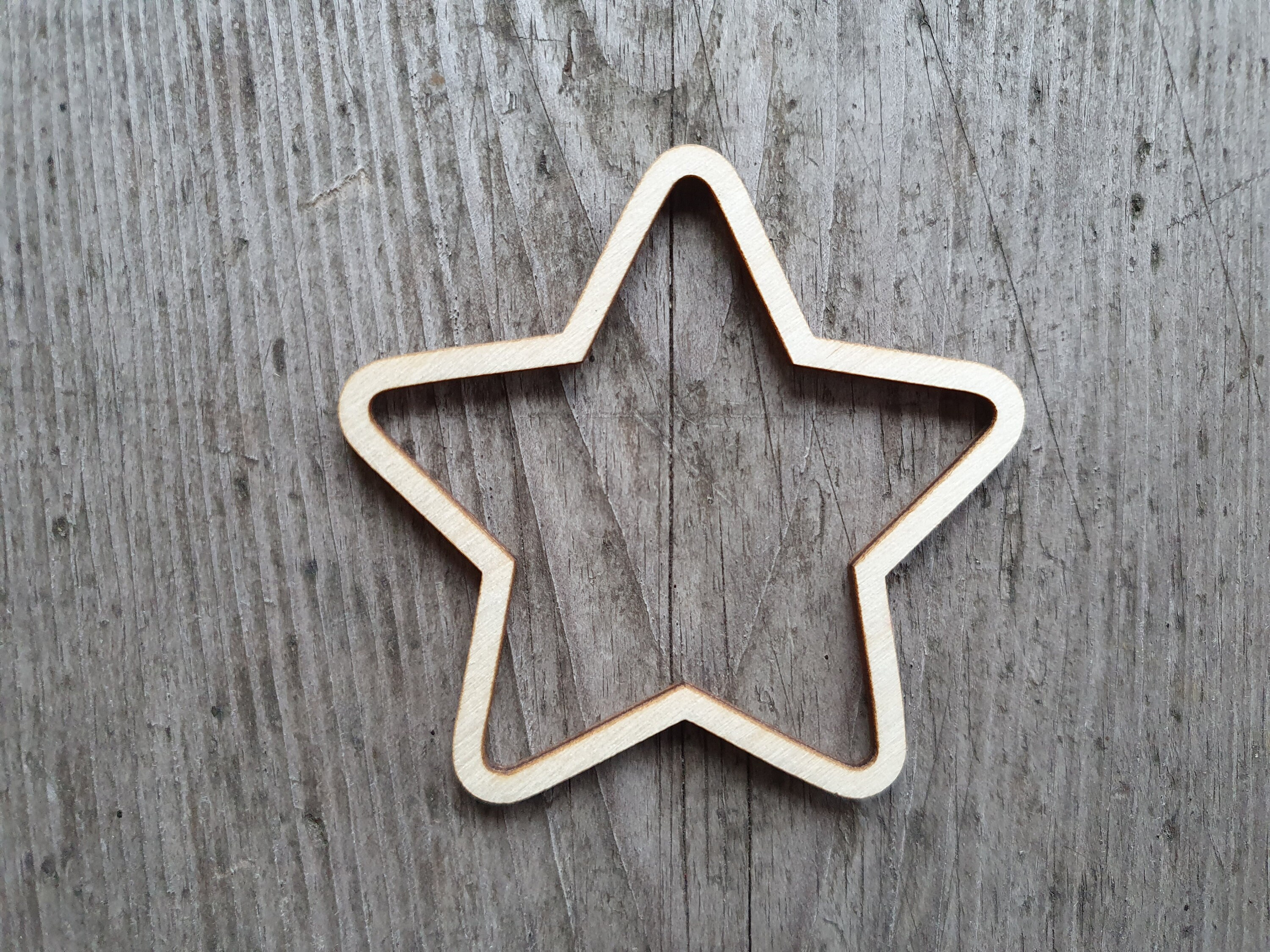 Rounded Star Outline Shape 3 20 Star Cut Out - Etsy