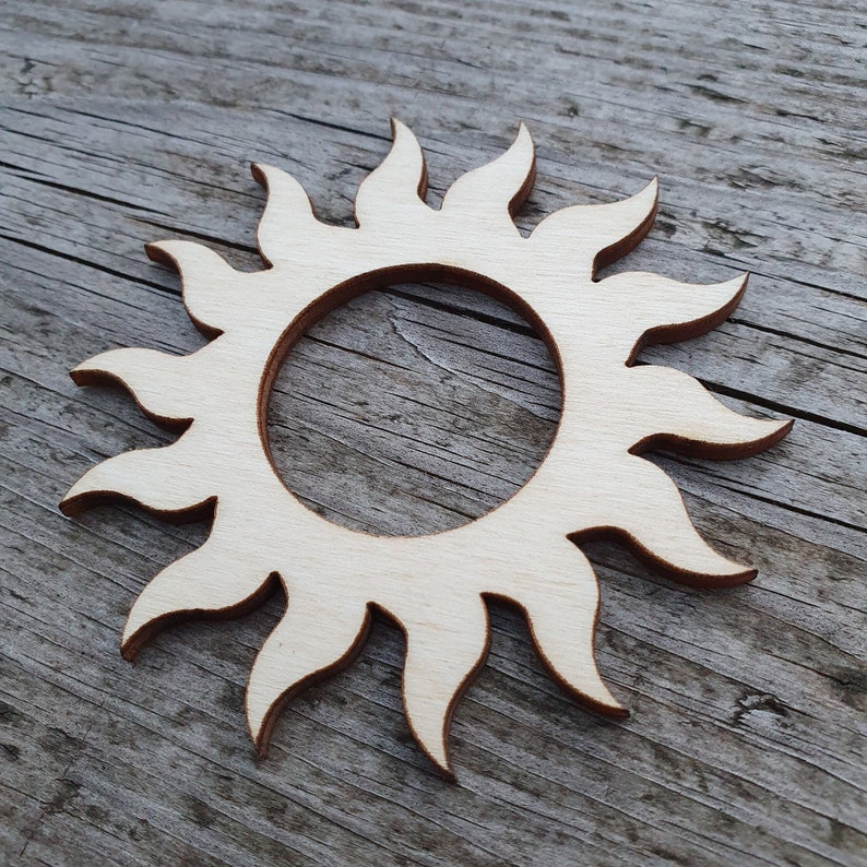 Sun Shape, 2"- 20", Sun Cut Out, Laser Cut Sun Shape, Unfinished Wood ...
