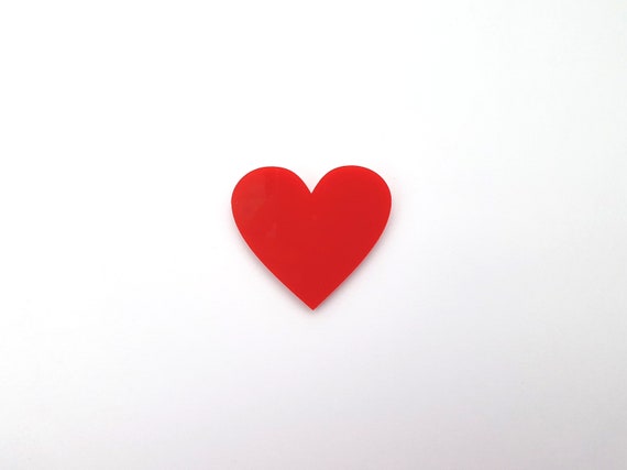 Paper, Party & Kids Red acrylic heart shape Red acrylic cutout shapes ...