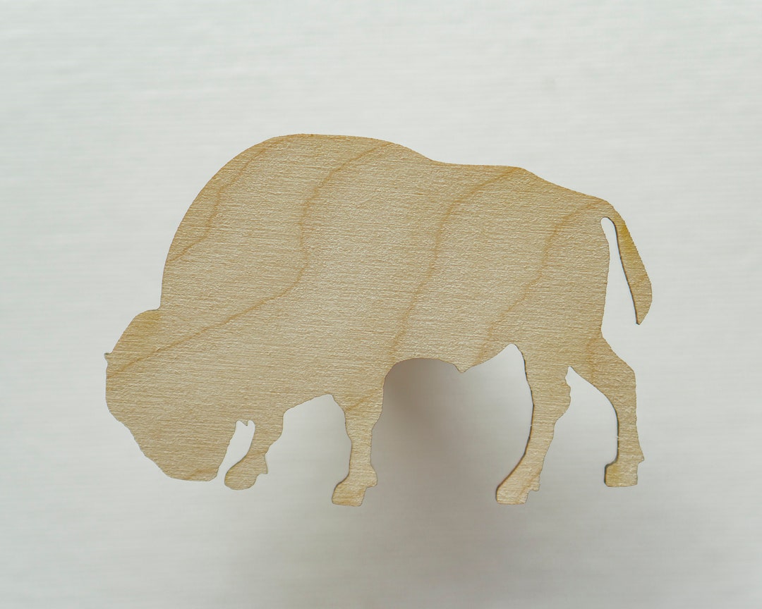 Buffalo Bison Shape, MULTIPLE SIZES, Laser Cut, Unfinished Wood, Cutout ...