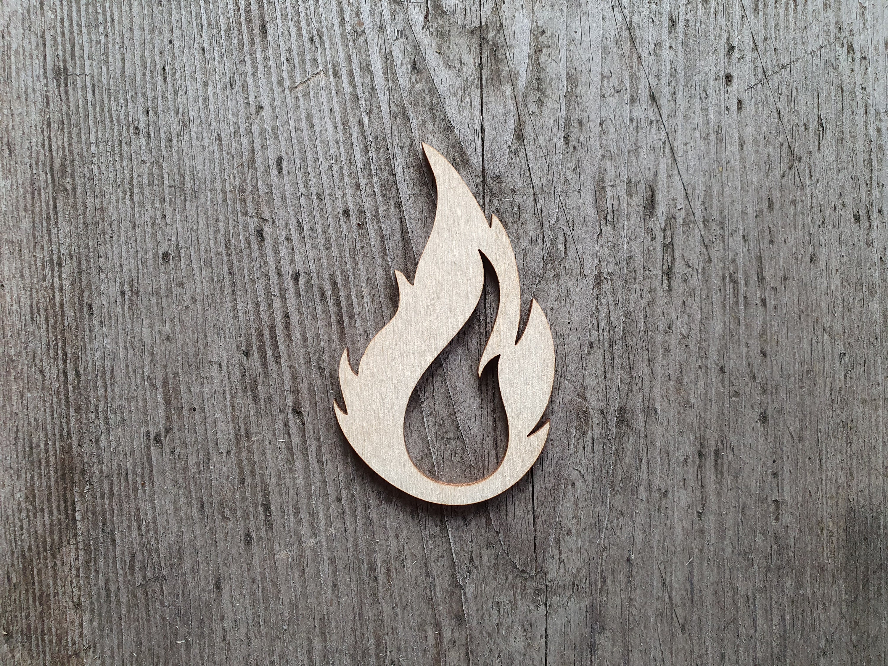 Fire Shape, MULTIPLE SIZES, Laser Cut, Unfinished Wooden Cutout Shapes ...