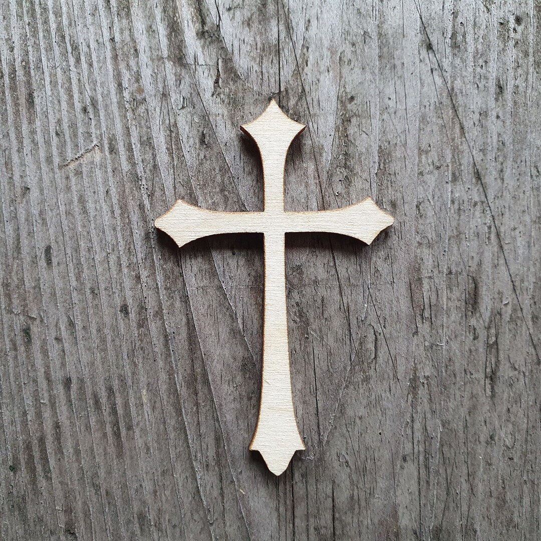 Cross Shape, MULTIPLE SIZES, Orthodox Cross, Laser Cut, Unfinished Wood ...