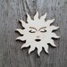 Sun With Face Shape, 3 20, Laser Cut Sun Shape, Unfinished Wood Cutout ...