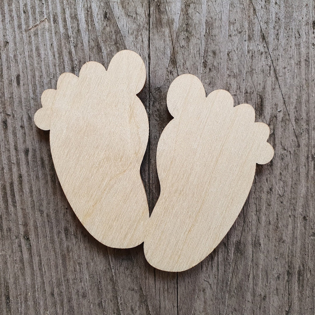 Baby Feet Shape, MULTIPLE SIZES, Feet Cut Out, Laser Cut, Cutout Shapes ...
