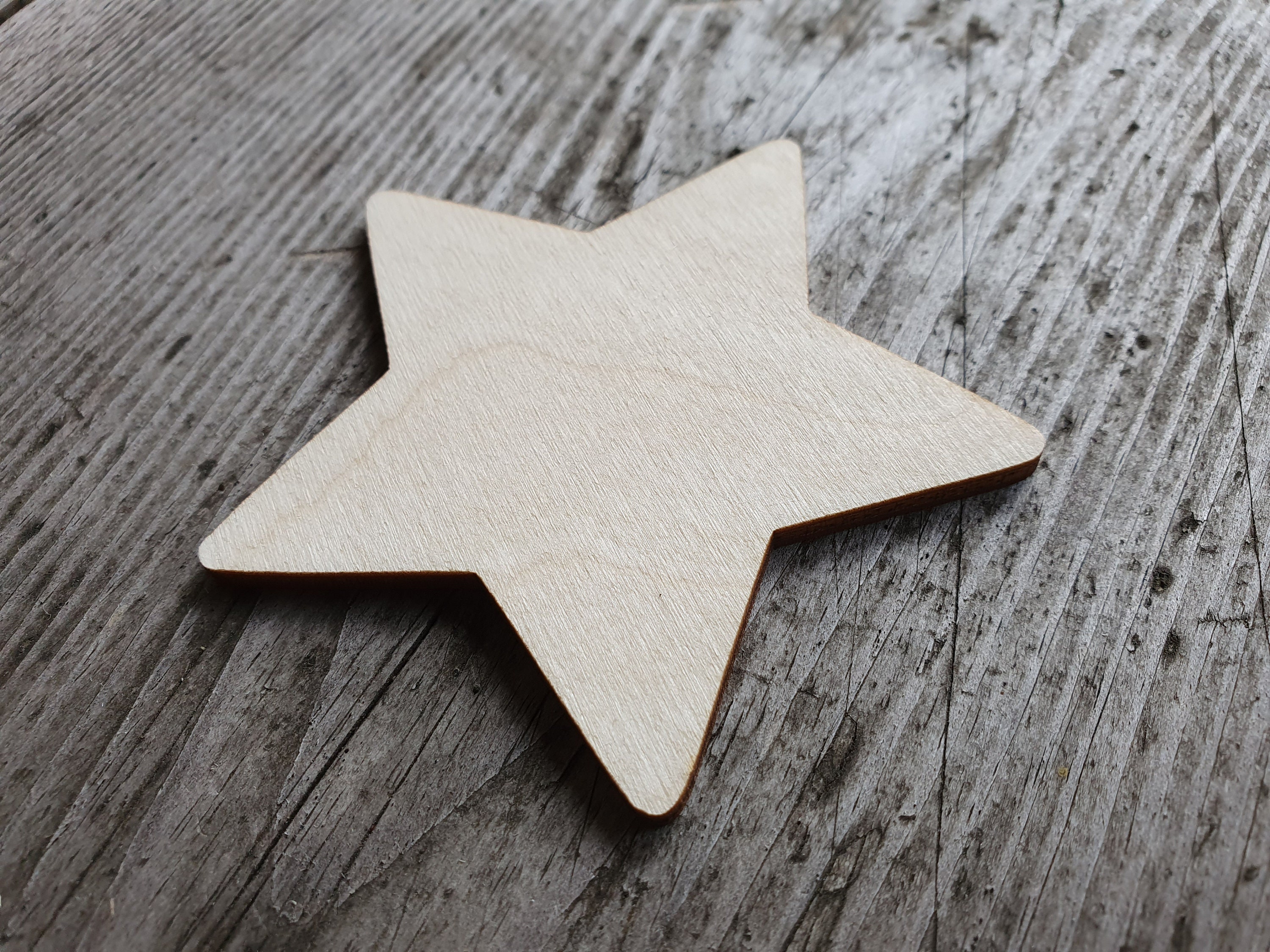 Star Shape 3 20 Star Cut Out Unfinished Wood | Etsy
