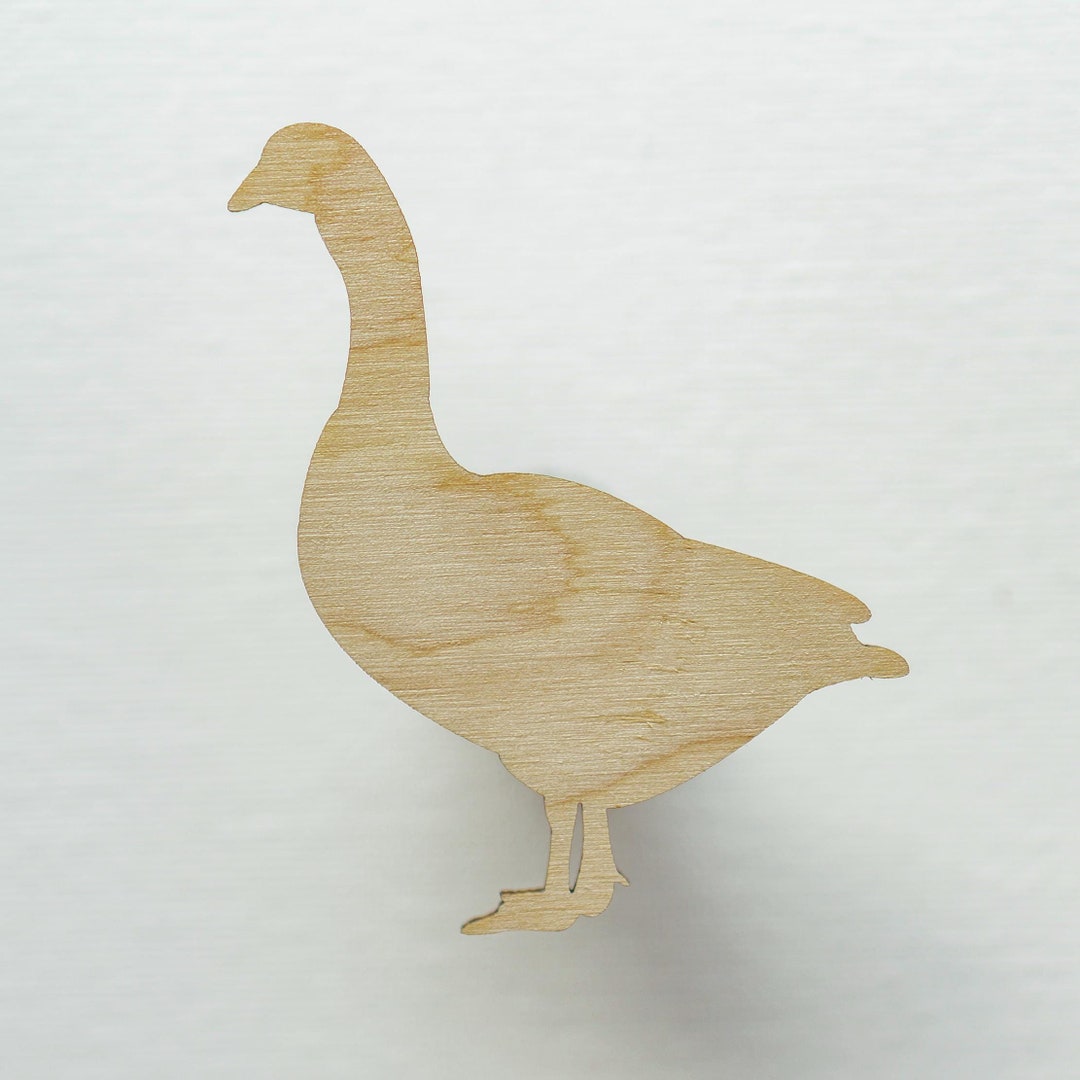 Laser-cut Unfinished Wood Goose Shape - Wooden Goose Cutouts - Plywood ...