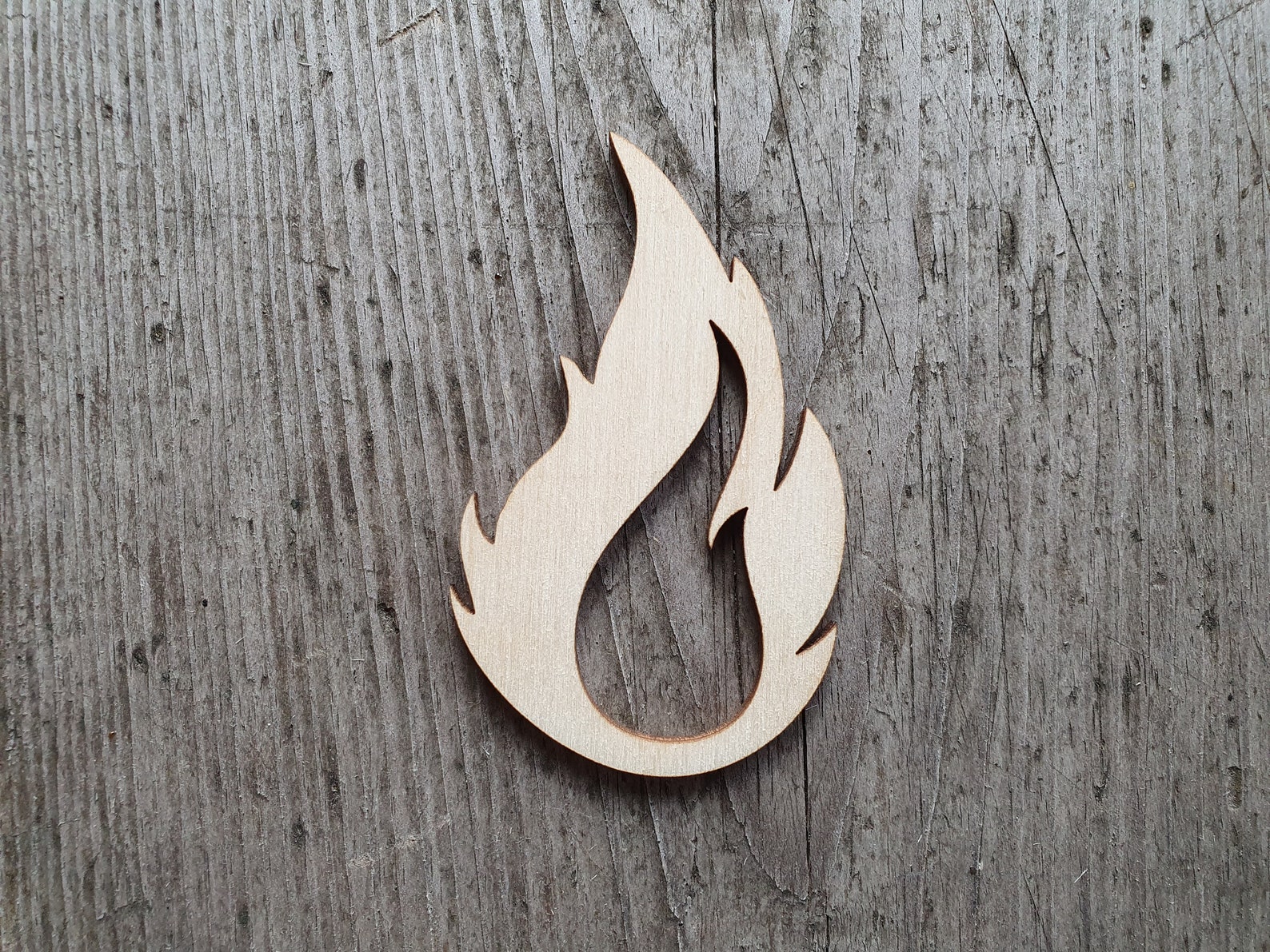 Fire Shape MULTIPLE SIZES Laser Cut Unfinished Wooden | Etsy