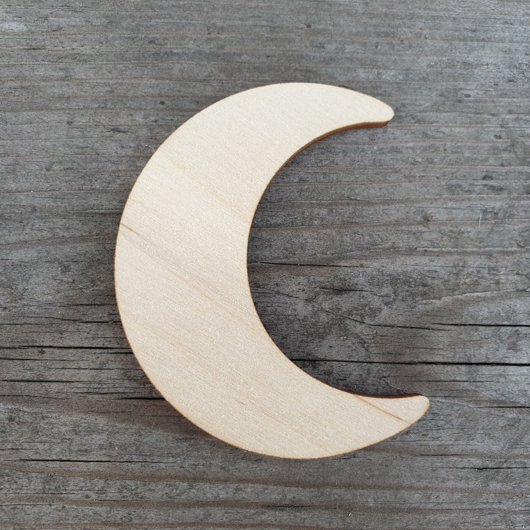 Moon Shape, MULTIPLE SIZES, Moon Cut Out, Laser Cut Moon Crescent ...