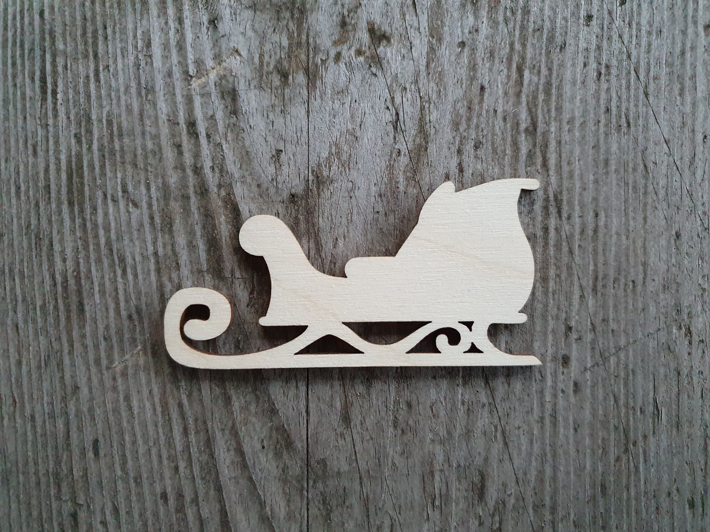 Santa Sled Shape 3 20 Christmas Sleigh Cut Out - Etsy