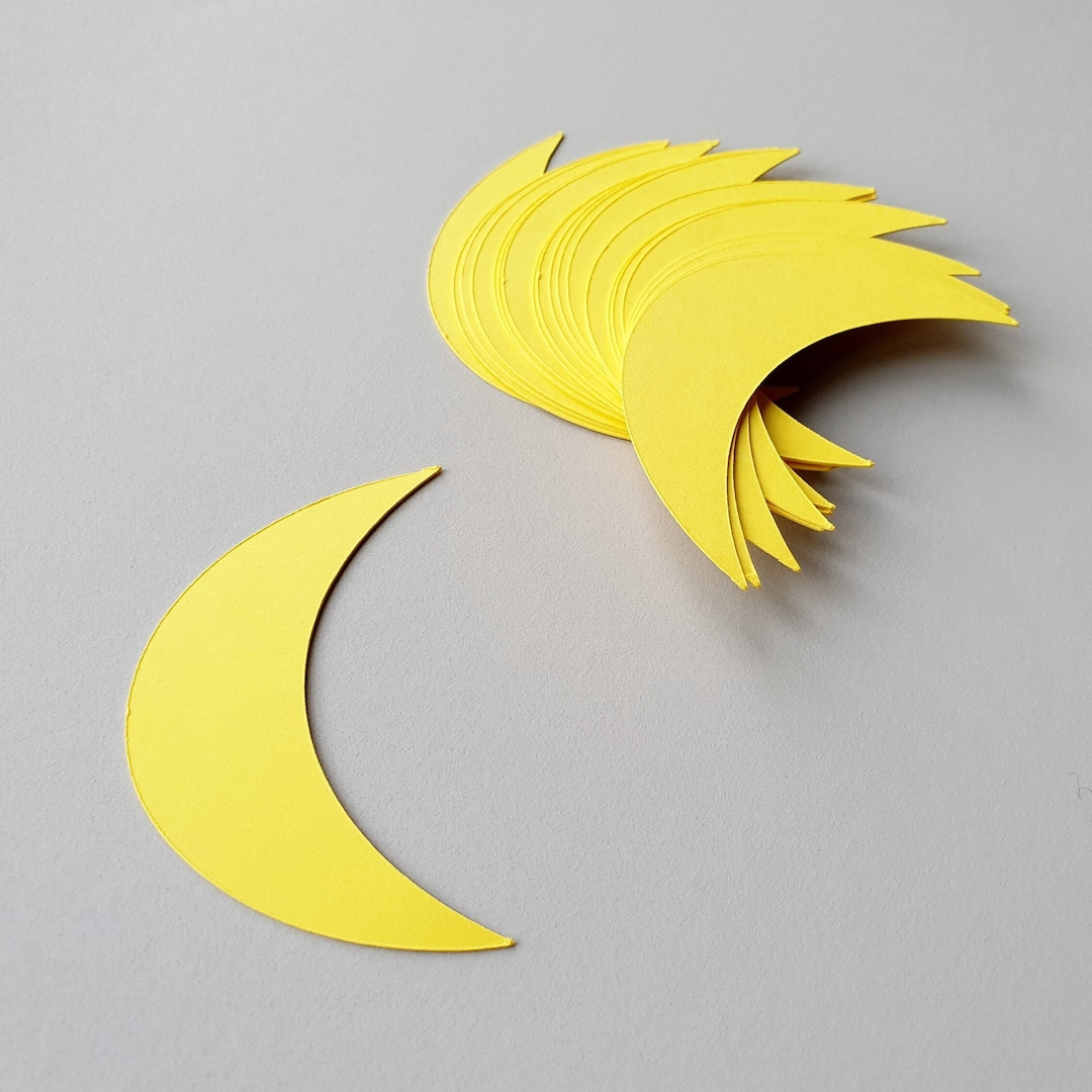 Crescent Moon Cut Out, MULTIPLE SIZES, 20 Pieces, Crescent Moon Die ...