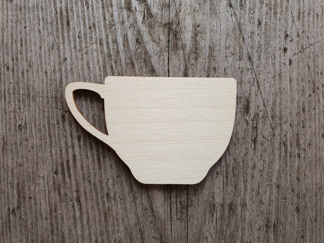 Coffee Cup Shape, MULTIPLE SIZES, Tea Cup Cut Out, Laser Cut ...
