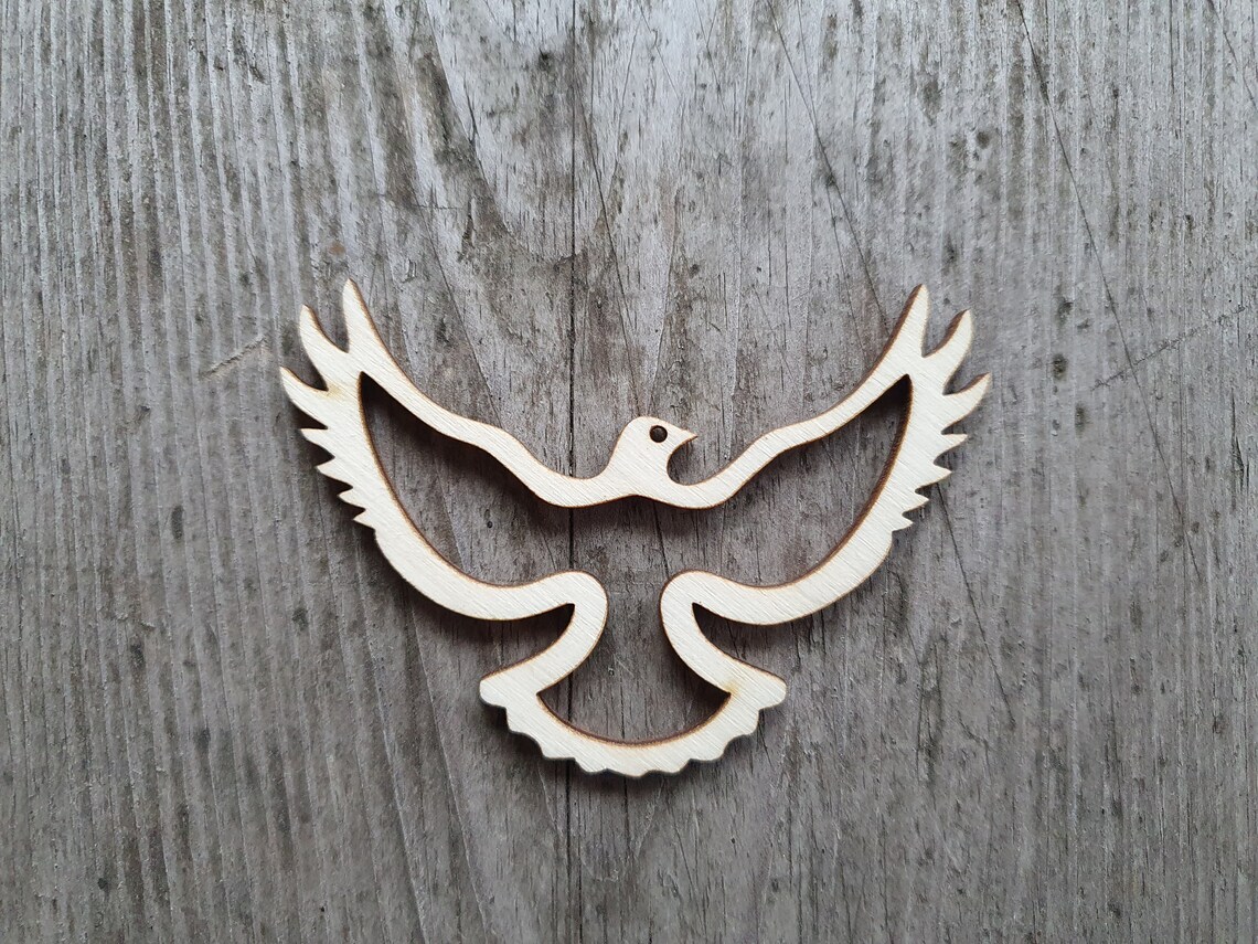 Dove Outline Shape 3 20 Dove Cut Out Laser | Etsy