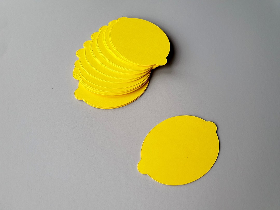 Lemon Cut Out, MULTIPLE SIZES, 20 Pieces, Lemon Cutouts, Lemon Die Cuts ...