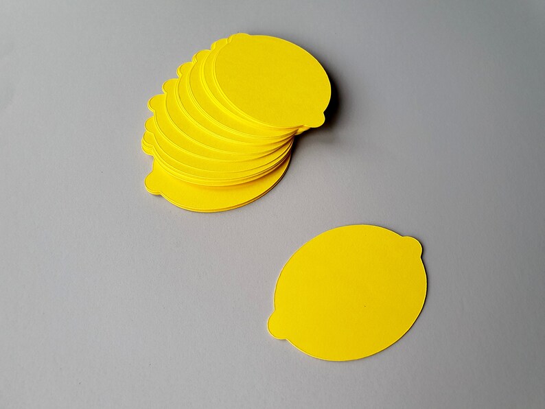 Lemon Cut Out, MULTIPLE SIZES, 20 Pieces, Lemon Cutouts, Lemon Die Cuts ...