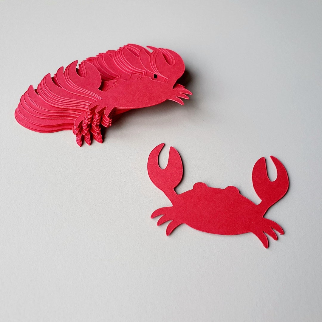 Crab Cut Out, MULTIPLE SIZES, 20 Pieces, Crab Die Cut, Paper Crabs ...