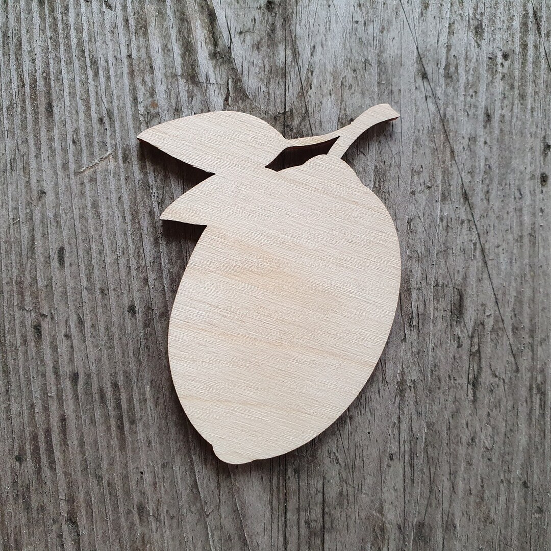 Laser-cut Wooden Lemon Shape for DIY Craft Projects - Lemon Cutouts ...