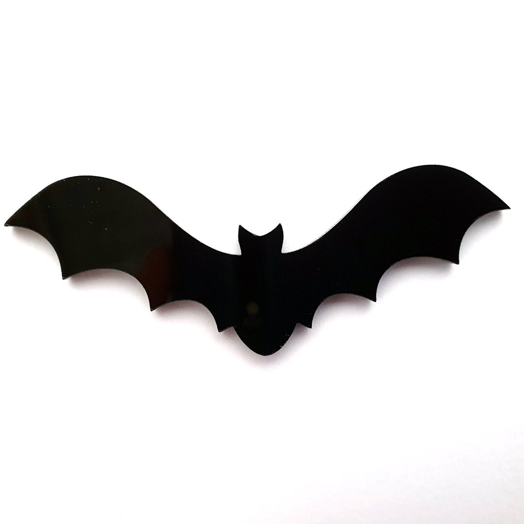 Acrylic BAT Shape, Acrylic Bat Cutouts, Black Acrylic Bat Blank ...
