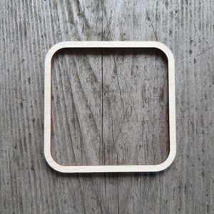 Rounded Square Outline Shape, 3" - 20", Rounded Square Cut Out, Wooden ...
